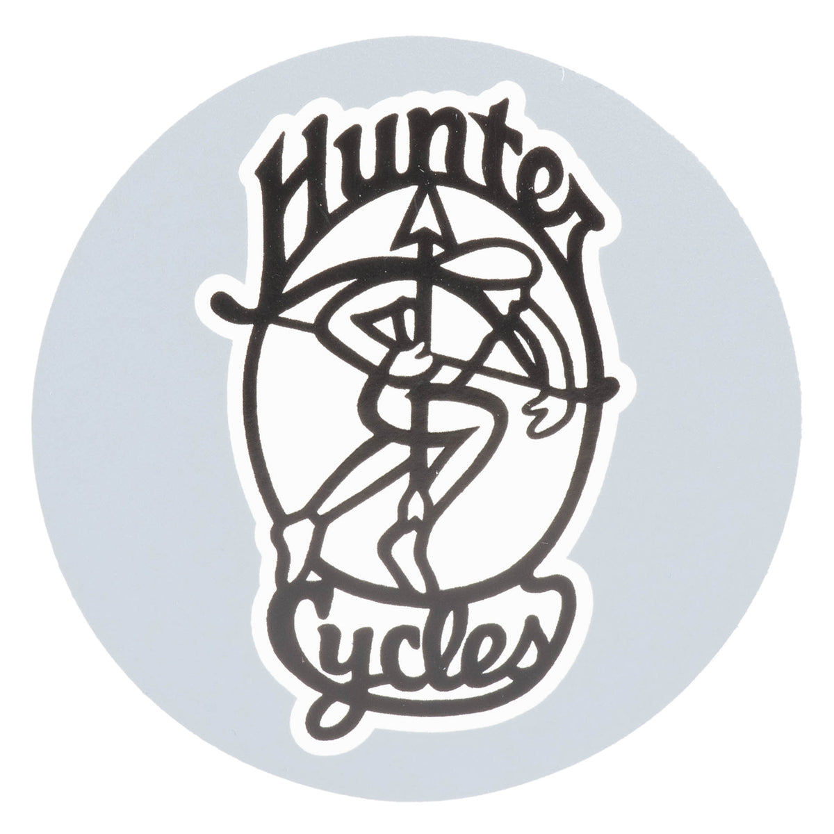 HUNTER CYCLES Silk Print Round Sticker